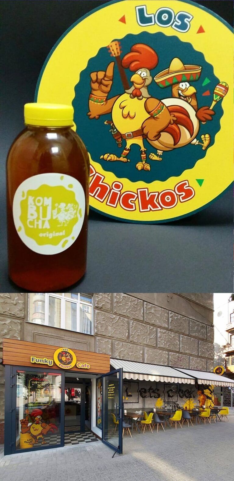 🎯Логотип ресторана «Los Chickos». БРЕНДБУК КАФЕ